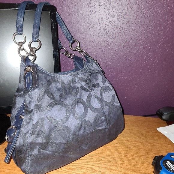Coach | Bags | Coach Blue Print 3 Section Purse | Poshmark